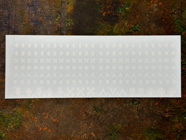 Clearance Decal Set - Solid Squad Markings White - Chevron – Light ...