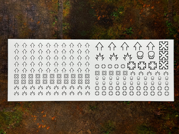 Clearance Decal Set - Outline Squad Markings Black - Explosion – Light ...