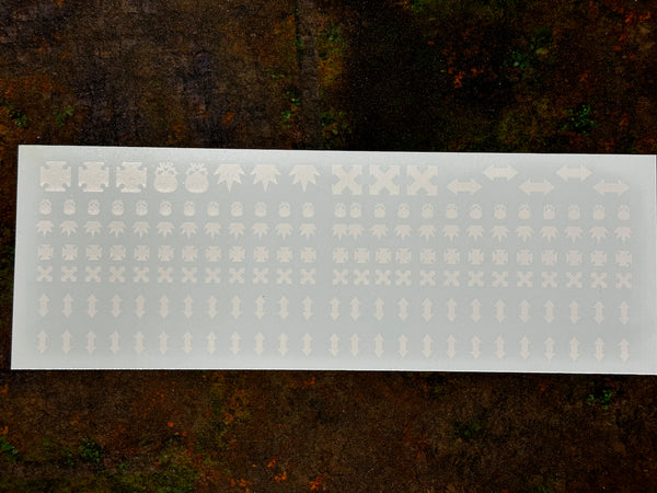 Clearance Decal Set - Solid Squad Markings White - Explosion Double Ar ...