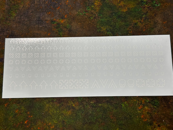 Clearance Decal Set - Outline Squad Markings - White Chevron – Light ...