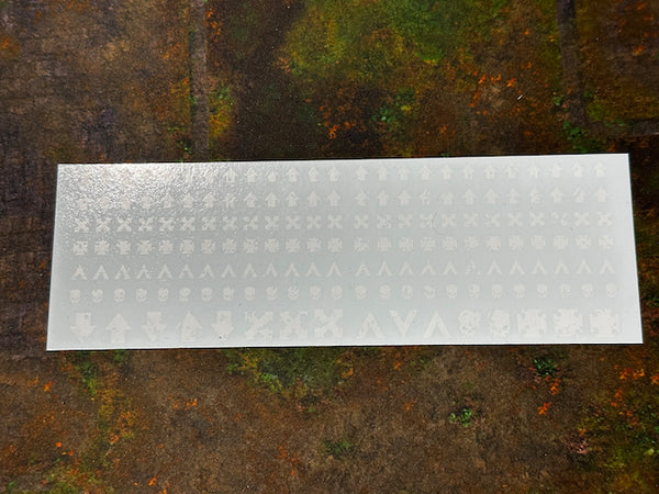 Clearance Decal Set - Squad Markings - Solid White Chevron Chipped ...