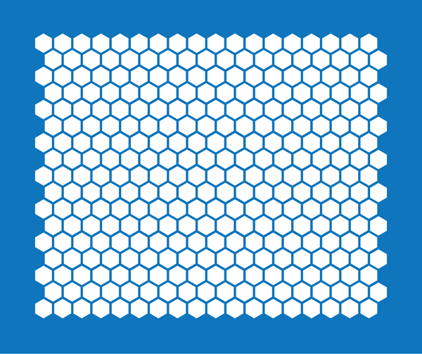 Hexagon Pattern Masking Stencil – Light Industries
